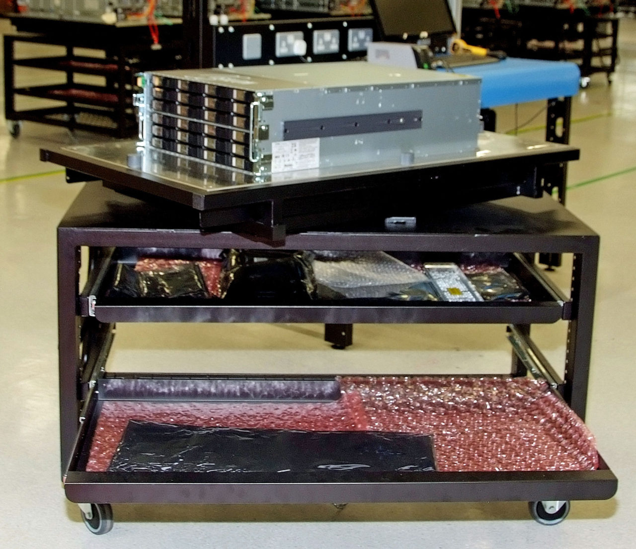 Server test carts and racks | Workstations | Material handling carts